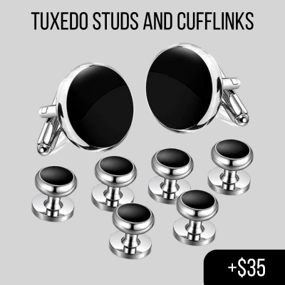 Tuxedo Studs and Cufflinks - Arthur + Lucca